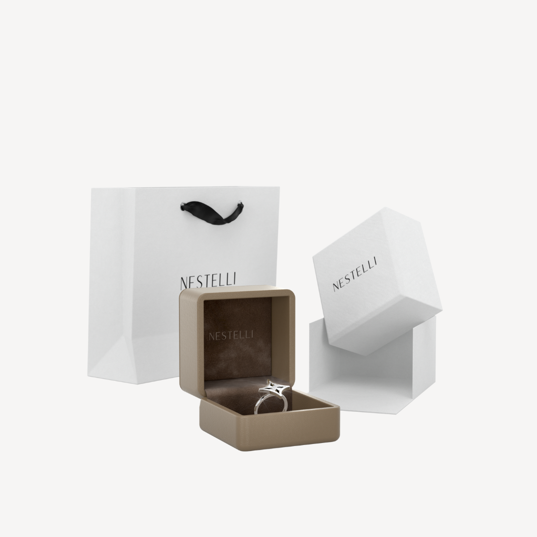 Inel Double Spark Aur 18K cu 28 Diamante 0.13ct – NESTELLI